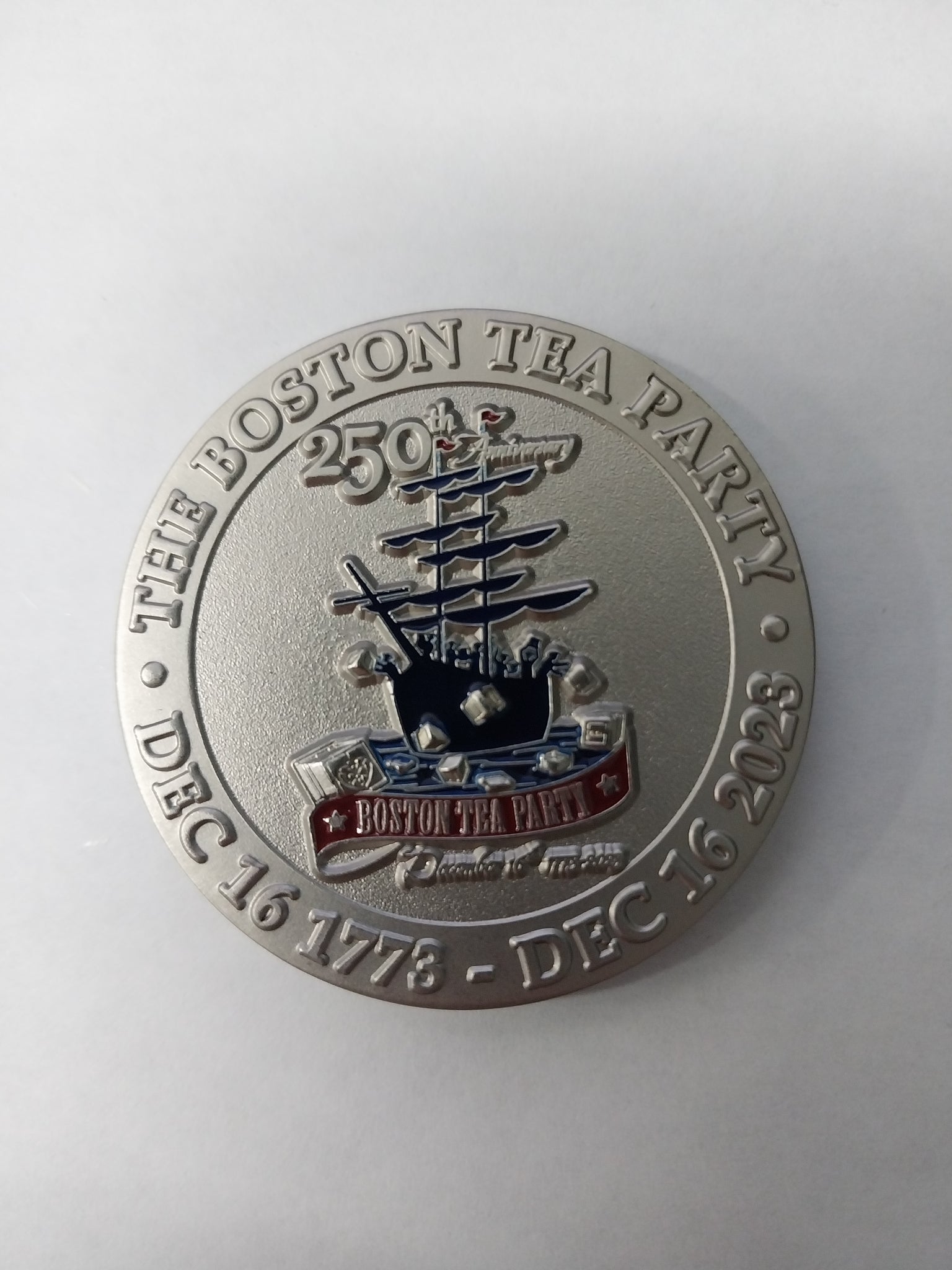 Commemorative 250th Anniversary Coin – Boston Tea Party Museum Gift Shop