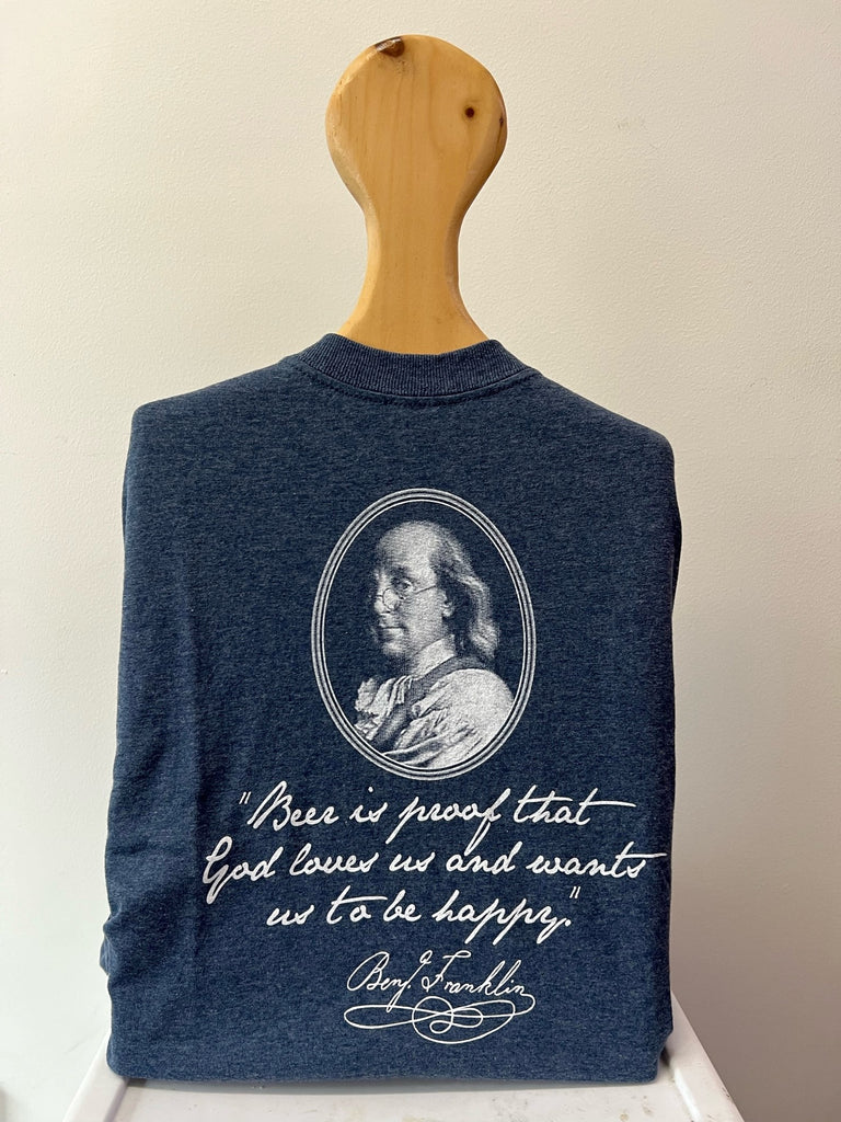 "Beer is Proof" - Ben Franklin T-Shirt (Short Sleeve) – Boston Tea ...