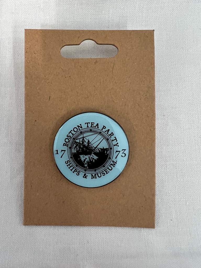 Destruction of the Tea Blue Pin – Boston Tea Party Museum Gift Shop